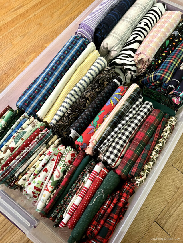 How to Organize Your Fabric Stash - Crafting Cheerfully