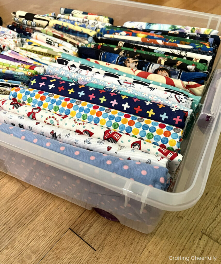 How to Organize Your Fabric Stash - Crafting Cheerfully