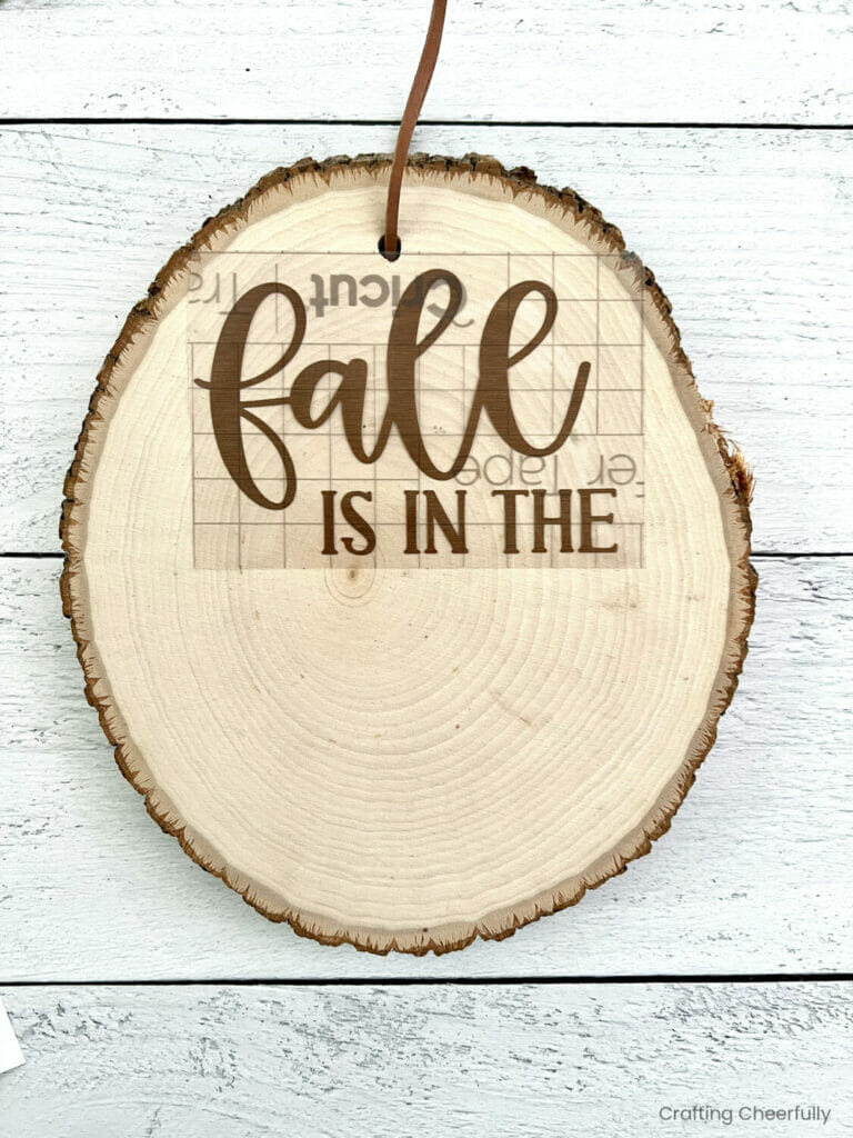 DIY Autumn Wood Slice Sign - Crafting Cheerfully