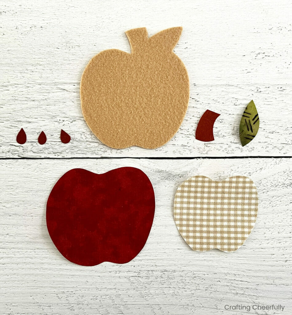 Scrappy Fabric Apple Banner - Crafting Cheerfully