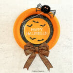 DIY Halloween Paper Plate Wreath - Crafting Cheerfully