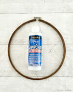 How to Easily Stain Embroidery Hoops - Crafting Cheerfully