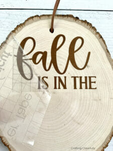 DIY Autumn Wood Slice Sign - Crafting Cheerfully