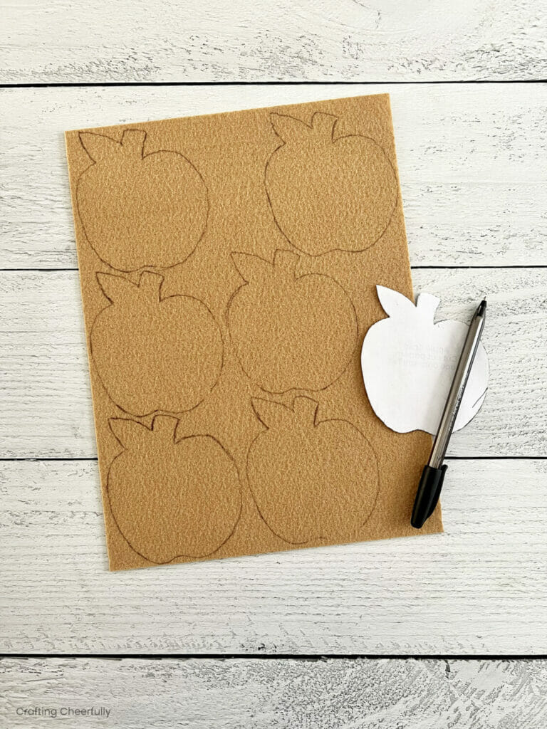 Scrappy Fabric Apple Banner - Crafting Cheerfully