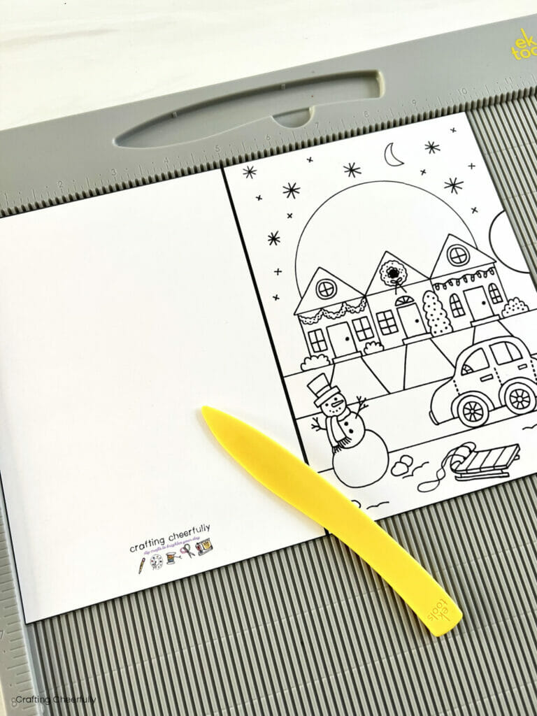 DIY Interactive Christmas Coloring Card - Crafting Cheerfully