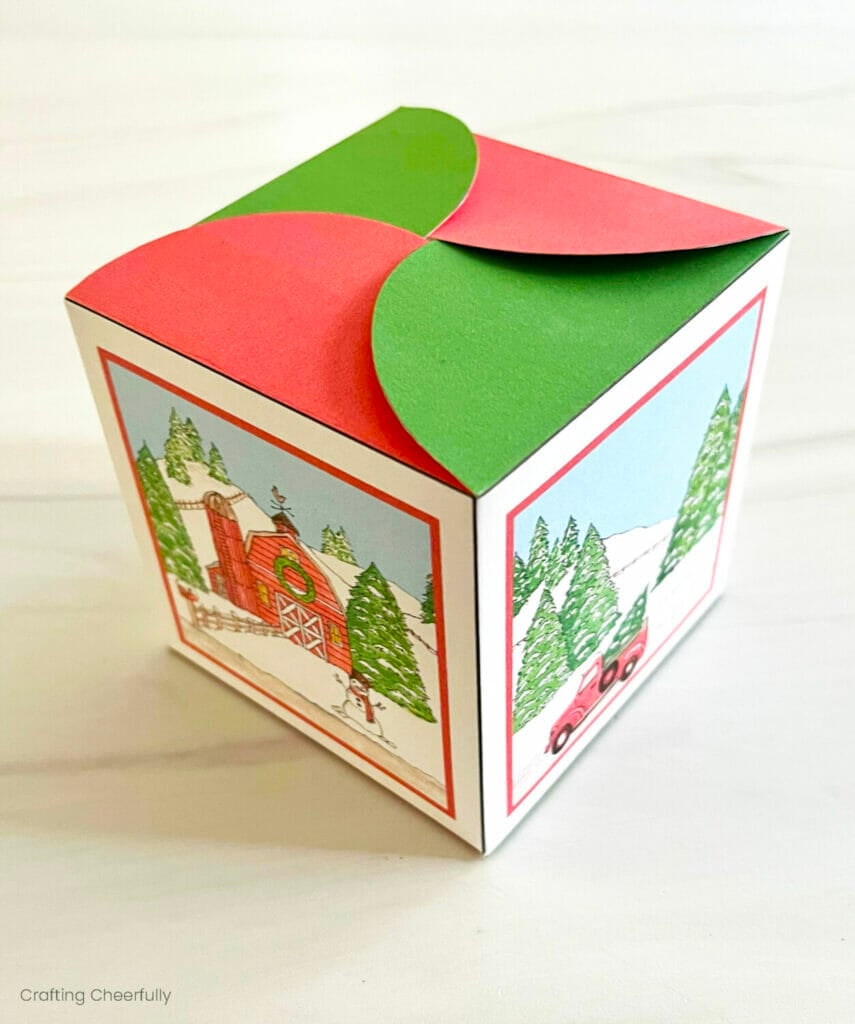 Printable Country Christmas Gift Box - Crafting Cheerfully
