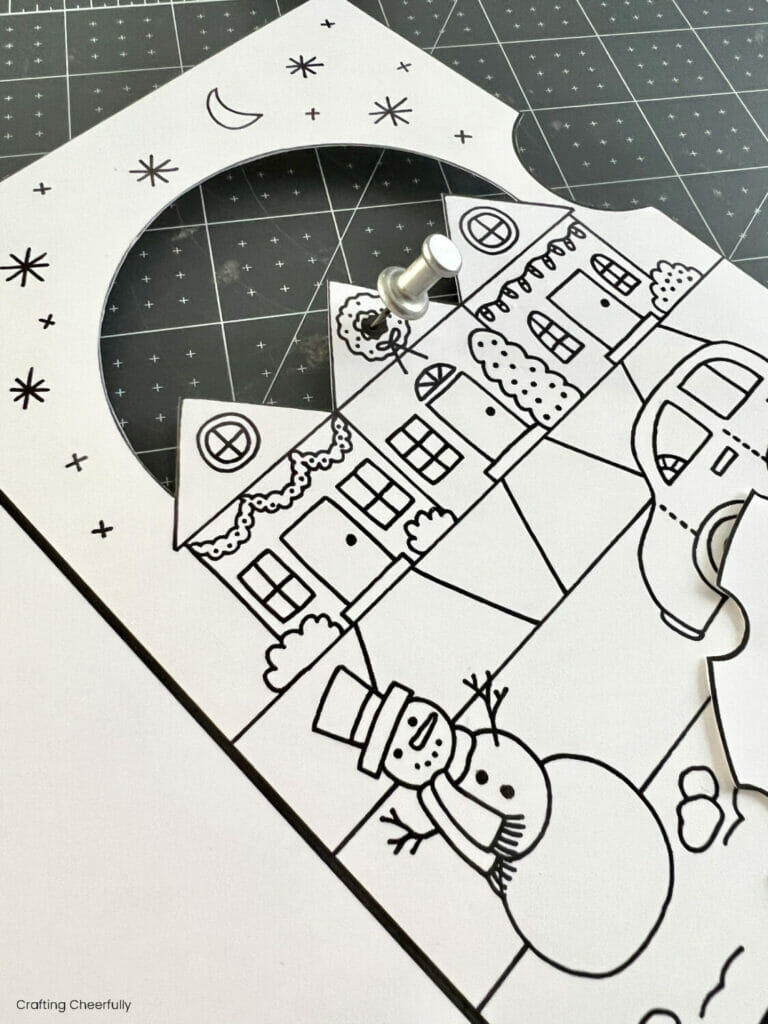 DIY Interactive Christmas Coloring Card - Crafting Cheerfully