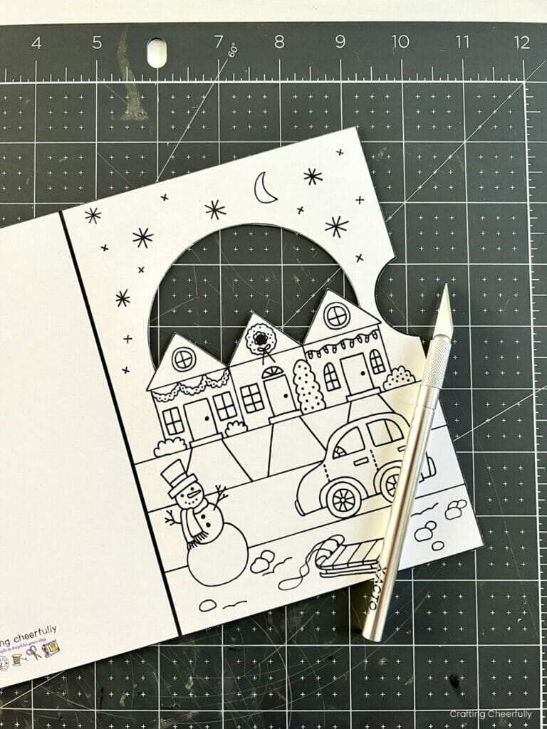 DIY Interactive Christmas Coloring Card - Crafting Cheerfully