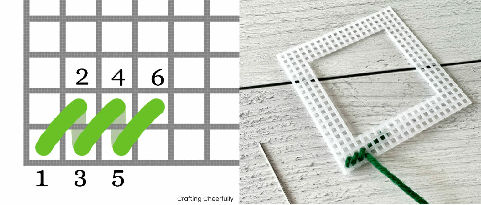 Plastic Canvas Rainbow and Frame Yarn Ornaments - Crafting Cheerfully