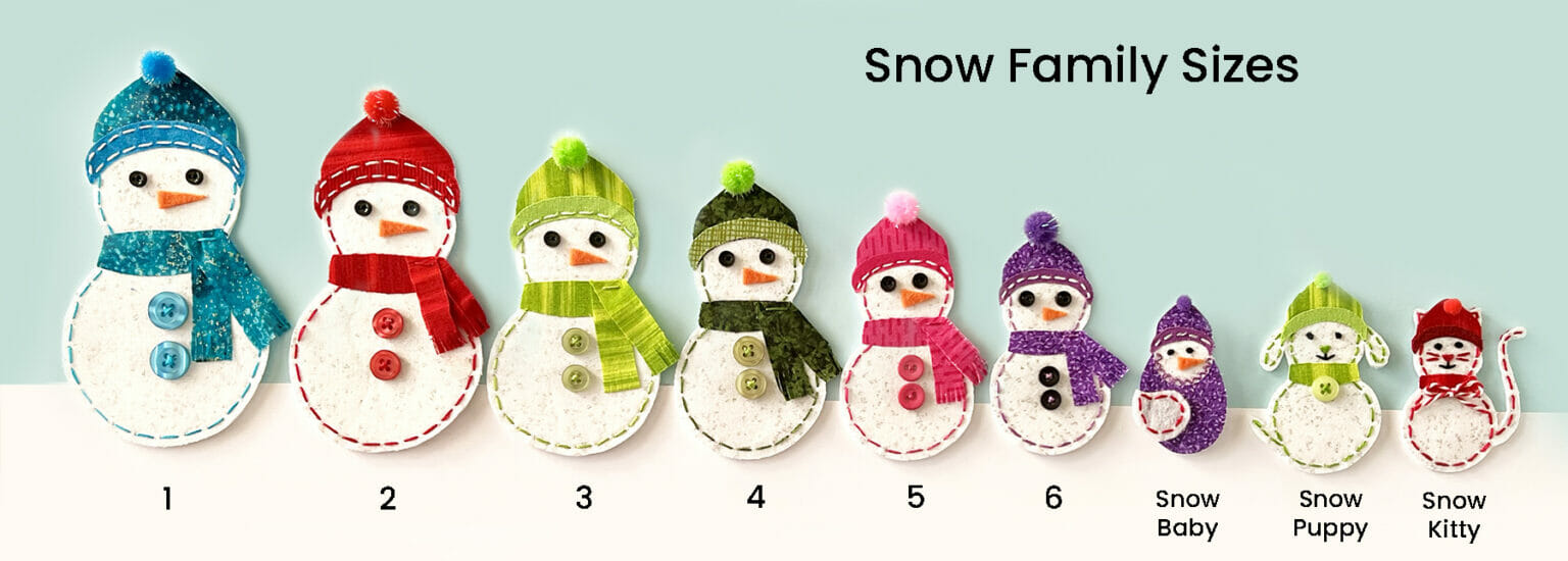 DIY Winter Snow Family Sign - with Fabric Snowmen! - Crafting Cheerfully