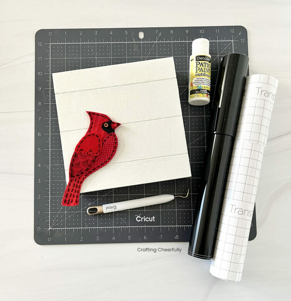 DIY Red Cardinal Remembrance Sign - Crafting Cheerfully