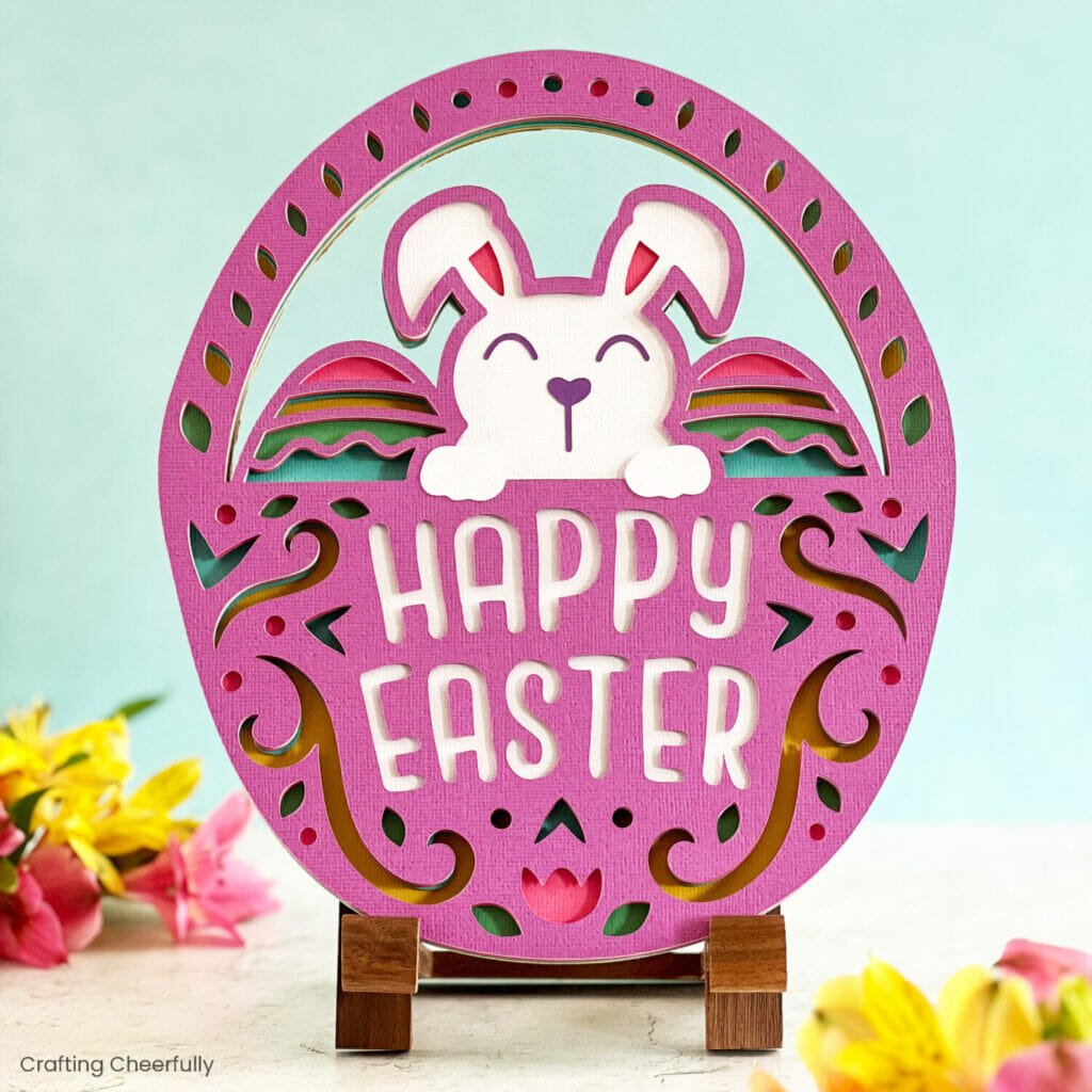 Layered Paper Easter Basket - Crafting Cheerfully