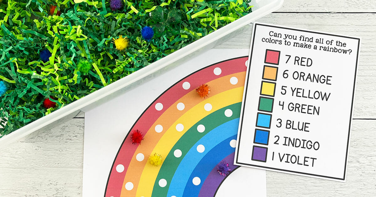 St. Patrick's Day Sensory Bin - Crafting Cheerfully