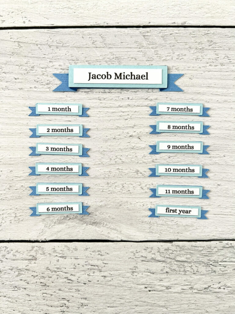 DIY Child's First Year Photo Frame - Crafting Cheerfully