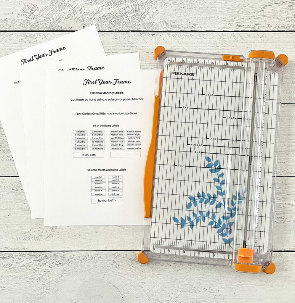 DIY Child's First Year Photo Frame - Crafting Cheerfully