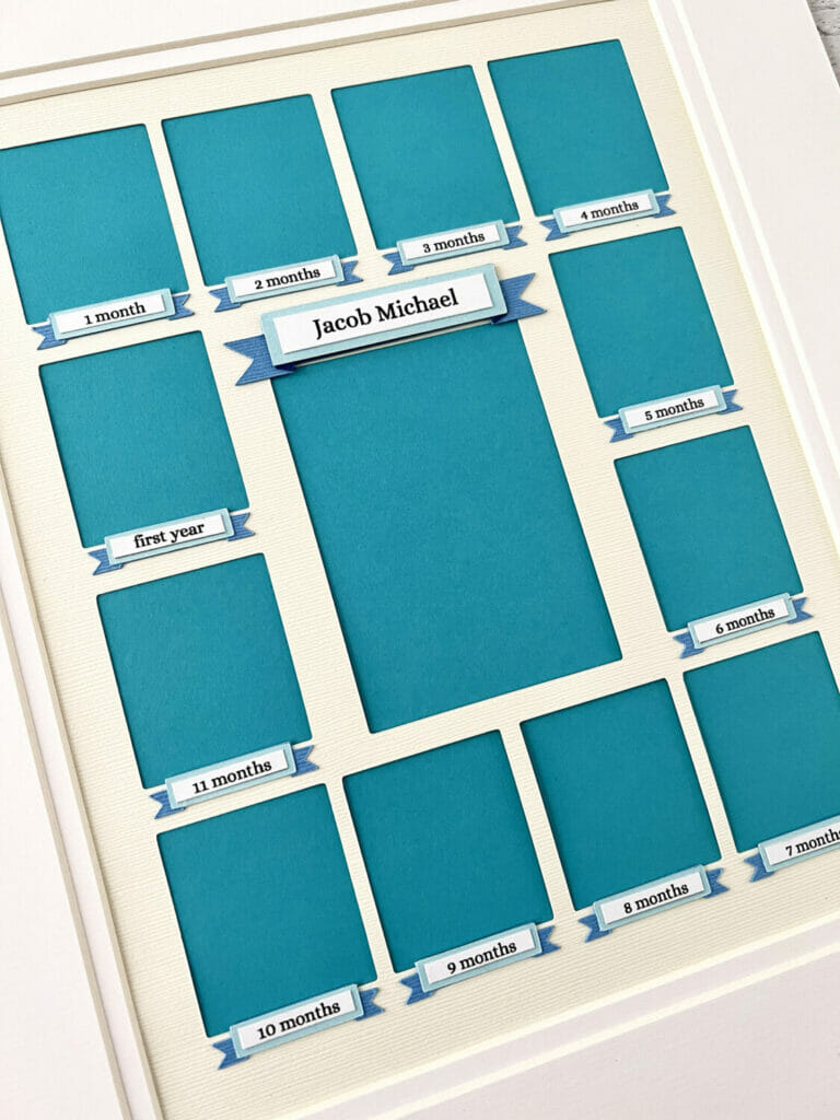 DIY Child's First Year Photo Frame - Crafting Cheerfully