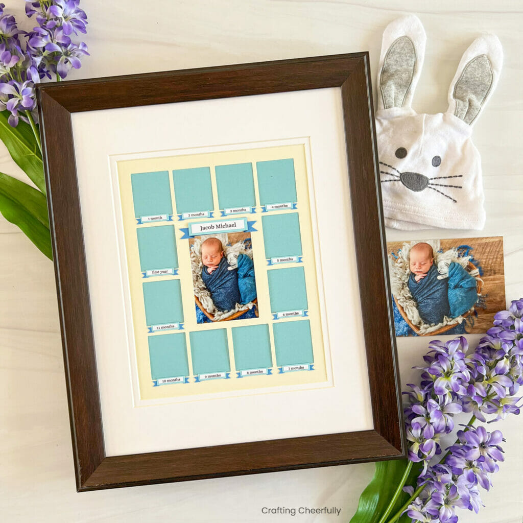 DIY Child's First Year Photo Frame - Crafting Cheerfully