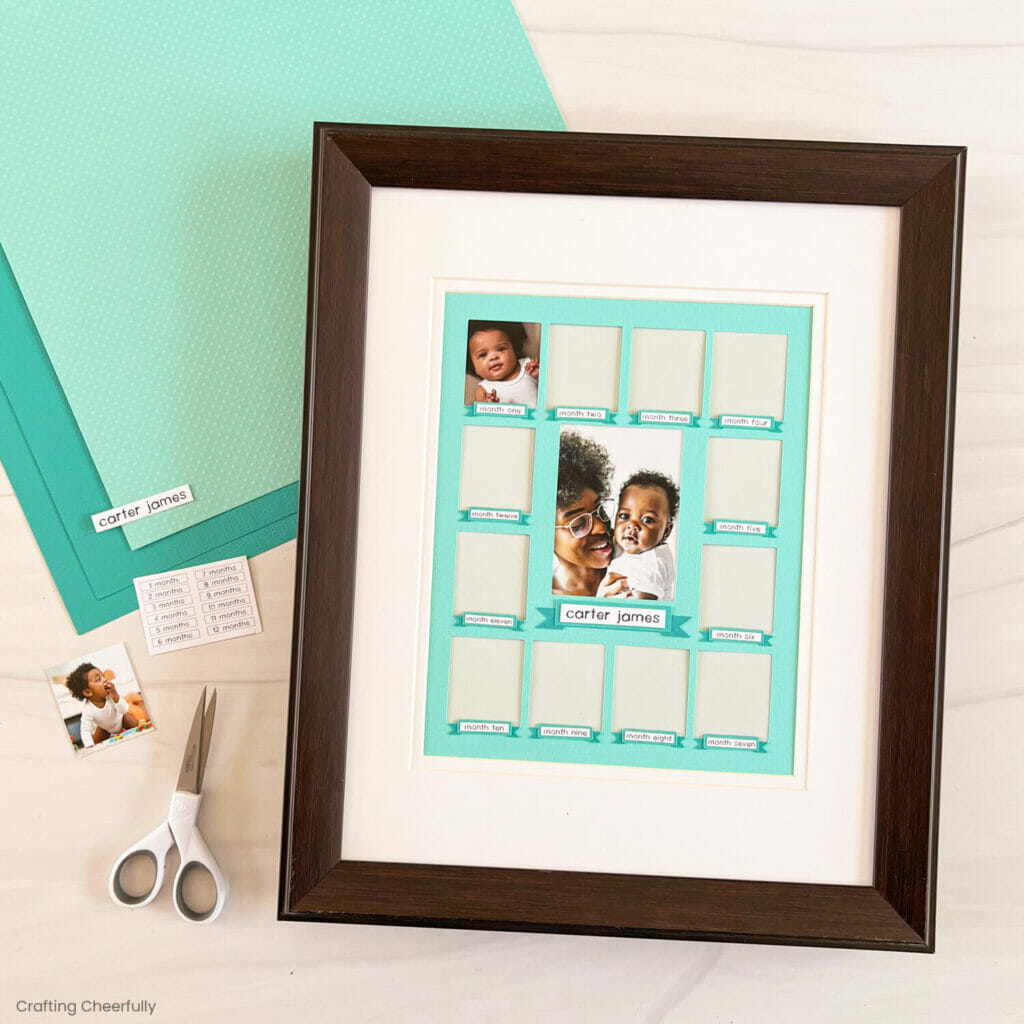 DIY Child's First Year Photo Frame - Crafting Cheerfully