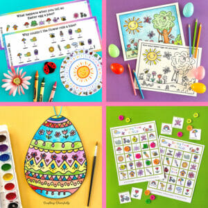 Easter Egg Hunt Coloring Page - Crafting Cheerfully