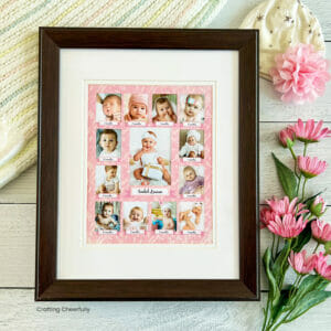 DIY Child's First Year Photo Frame - Crafting Cheerfully