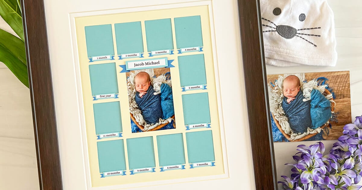 DIY Child's First Year Photo Frame - Crafting Cheerfully