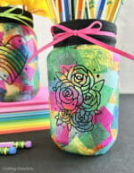 Tissue Paper Mache Mason Jar - Crafting Cheerfully