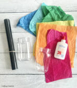 Tissue Paper Mache Mason Jar - Crafting Cheerfully