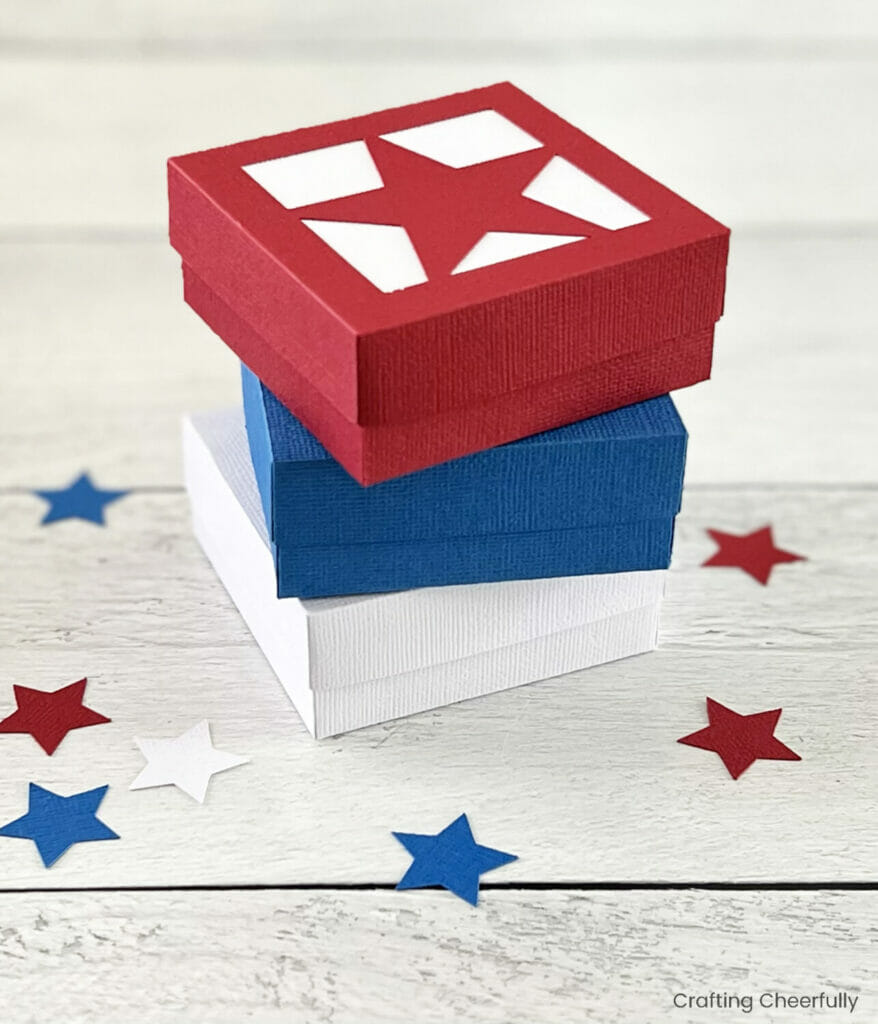 Patriotic Star Boxes - Free SVG Cut File! - Crafting Cheerfully
