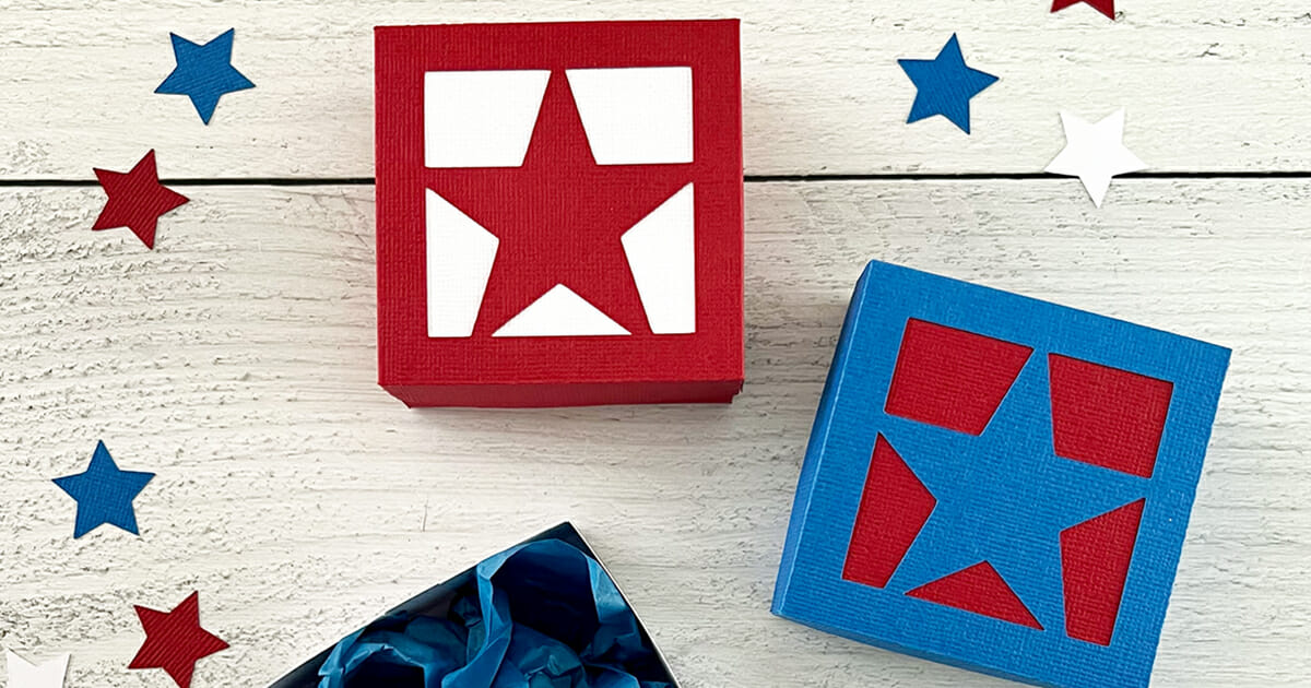 Patriotic Star Boxes - Free SVG Cut File! - Crafting Cheerfully