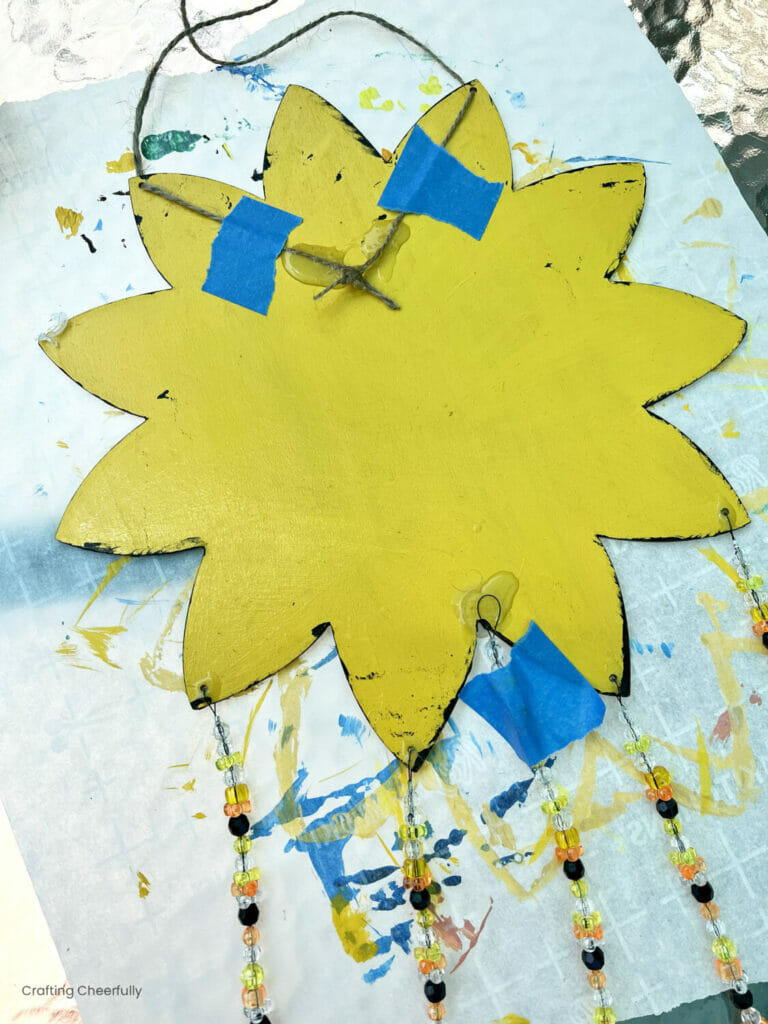 Sunflower Sun Catcher Garden Art - Crafting Cheerfully