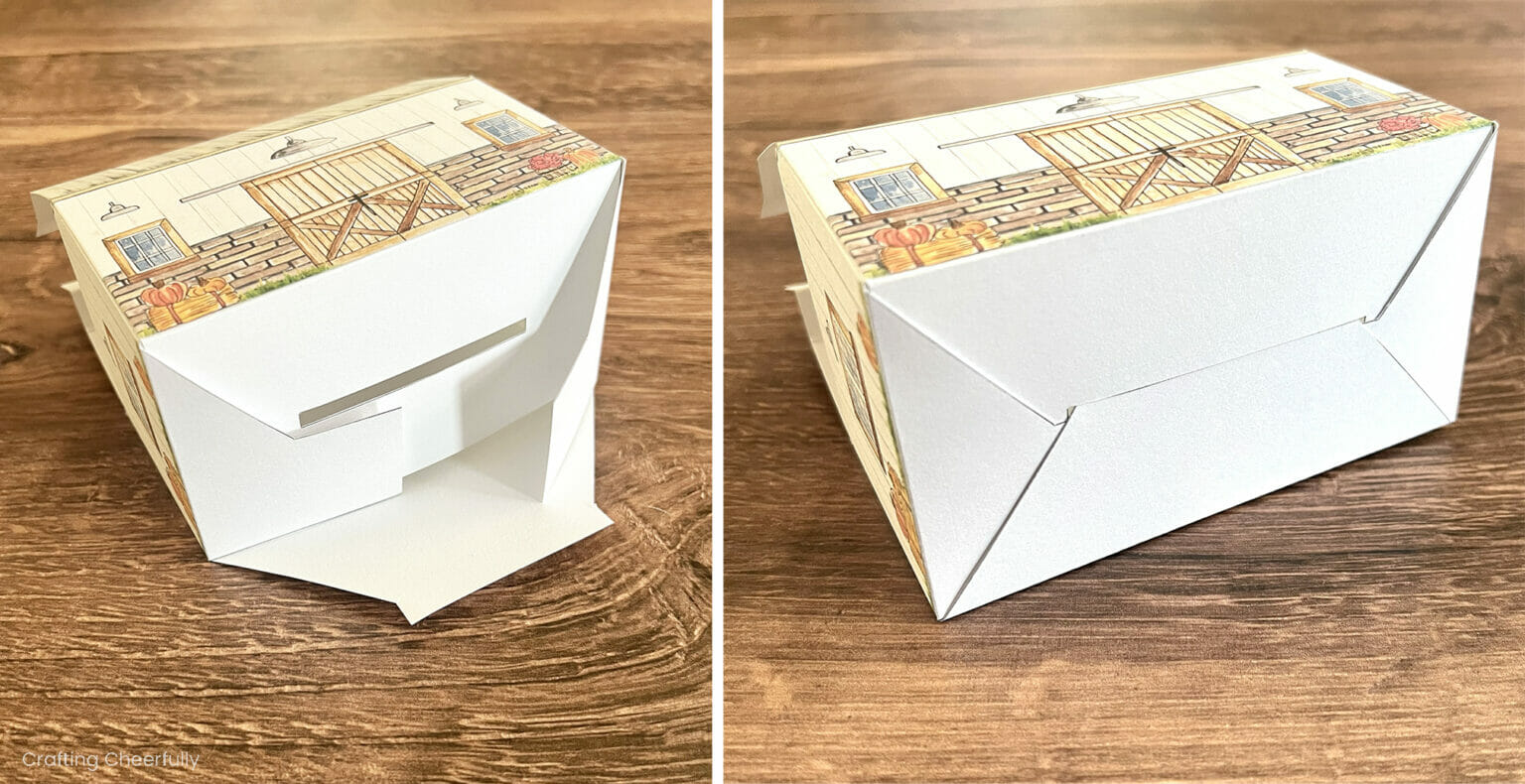 Printable Fall Barn Treat Box - Crafting Cheerfully