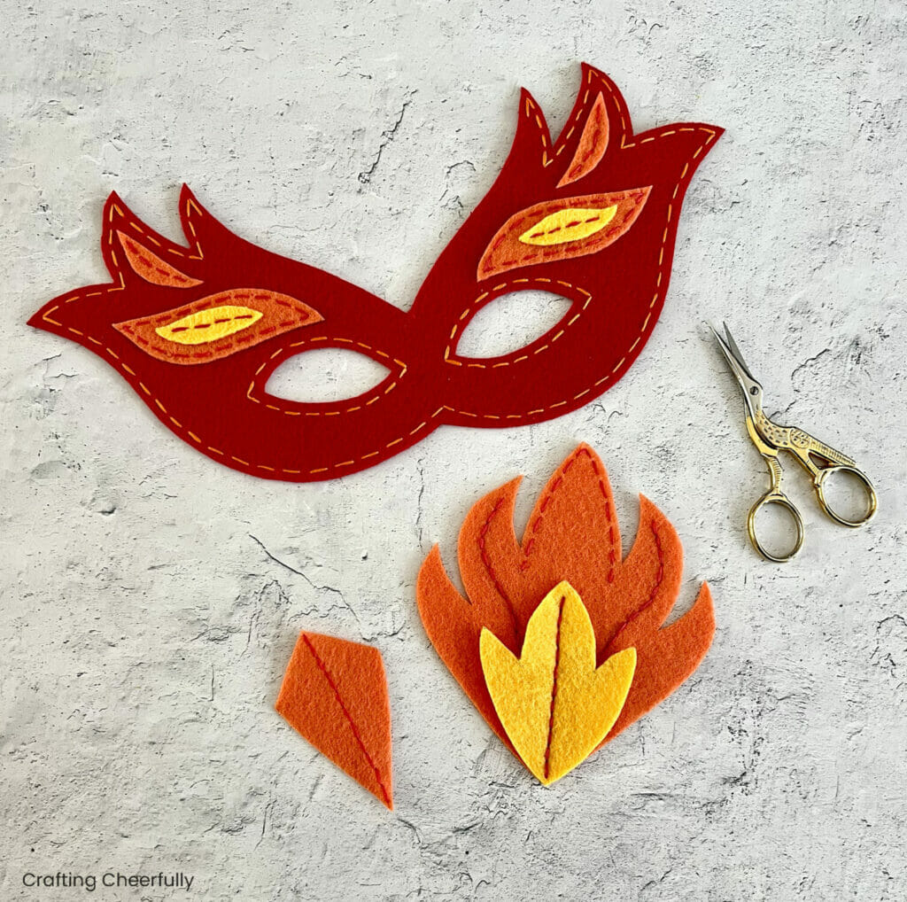 DIY Felt Phoenix Mask - Crafting Cheerfully