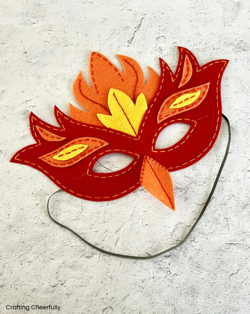 DIY Felt Phoenix Mask - Crafting Cheerfully