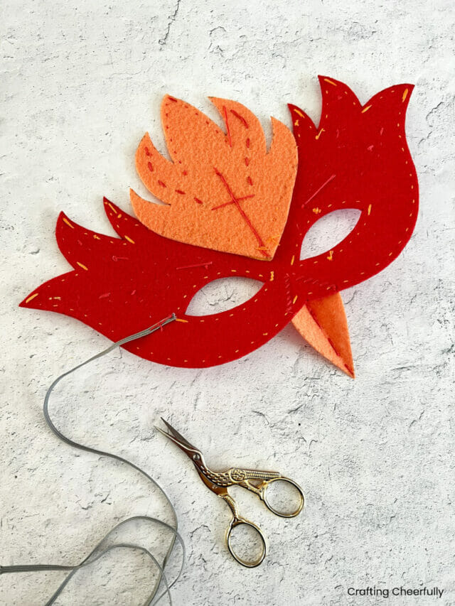 DIY Felt Phoenix Mask - Crafting Cheerfully