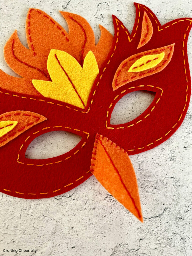 DIY Felt Phoenix Mask - Crafting Cheerfully