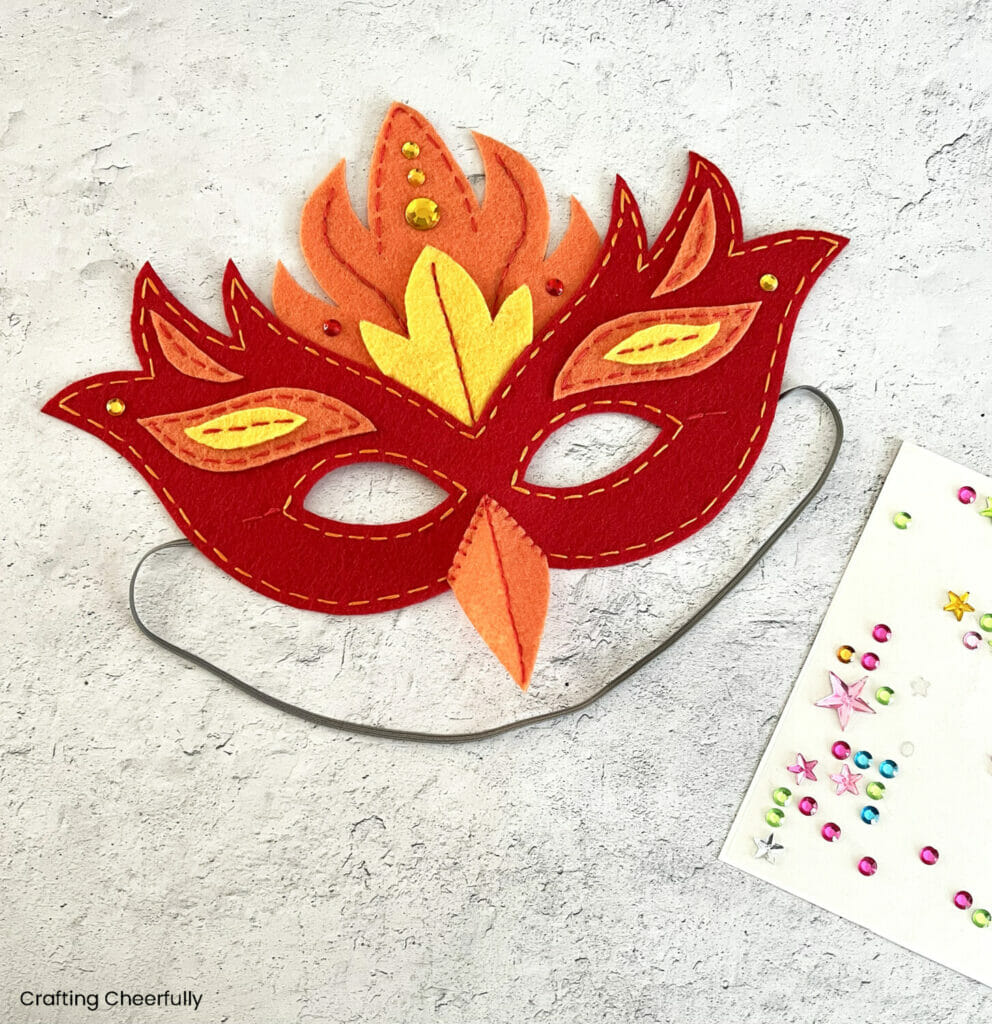 DIY Felt Phoenix Mask - Crafting Cheerfully