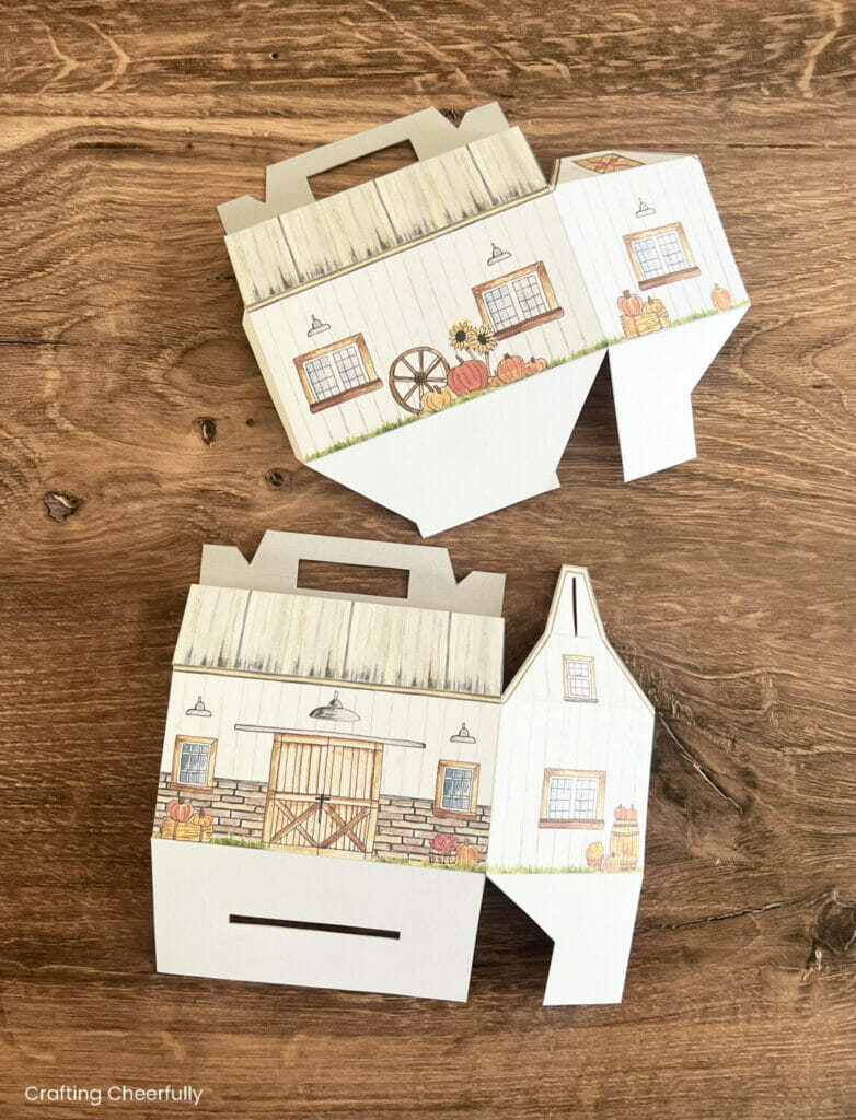 Printable Fall Barn Treat Box - Crafting Cheerfully