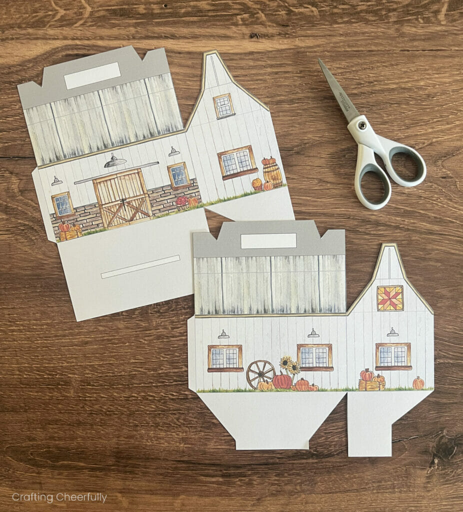 Printable Fall Barn Treat Box - Crafting Cheerfully