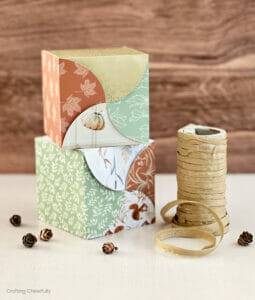 DIY Fall Paper Gift Box - Free Files! - Crafting Cheerfully