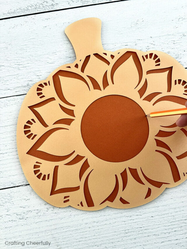 Layered Paper Pumpkin Frame - Crafting Cheerfully