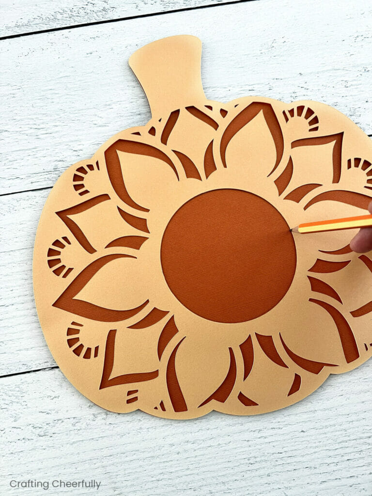 Layered Paper Pumpkin Frame - Crafting Cheerfully