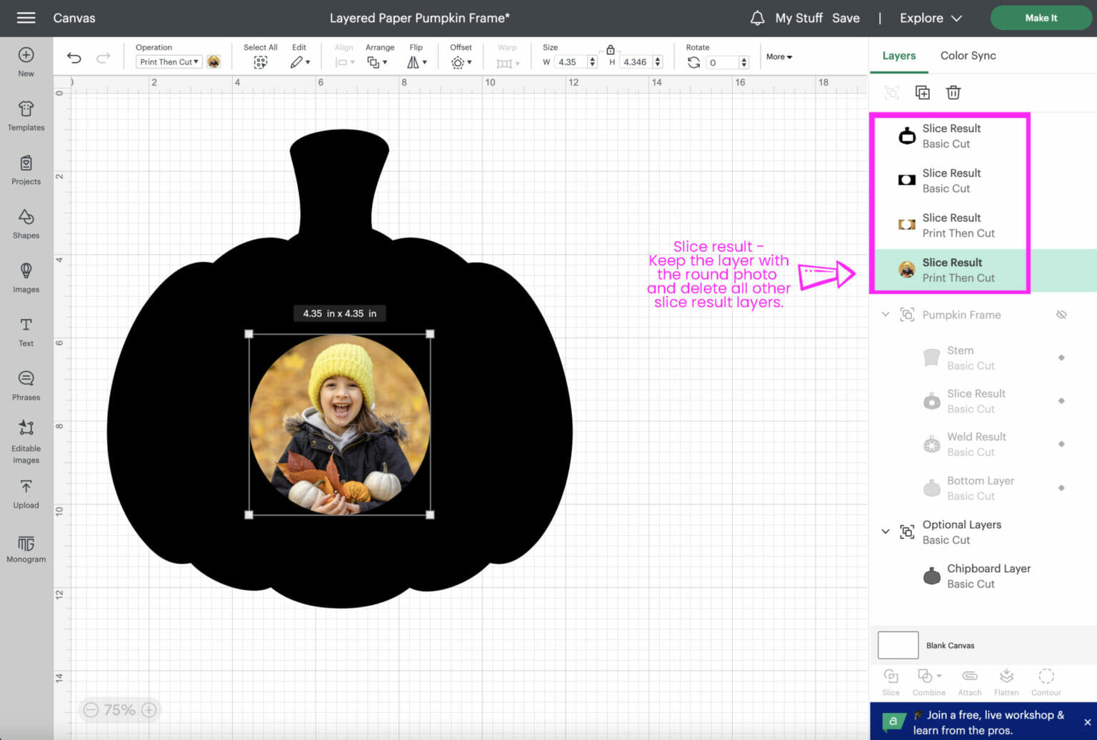 Layered Paper Pumpkin Frame - Crafting Cheerfully