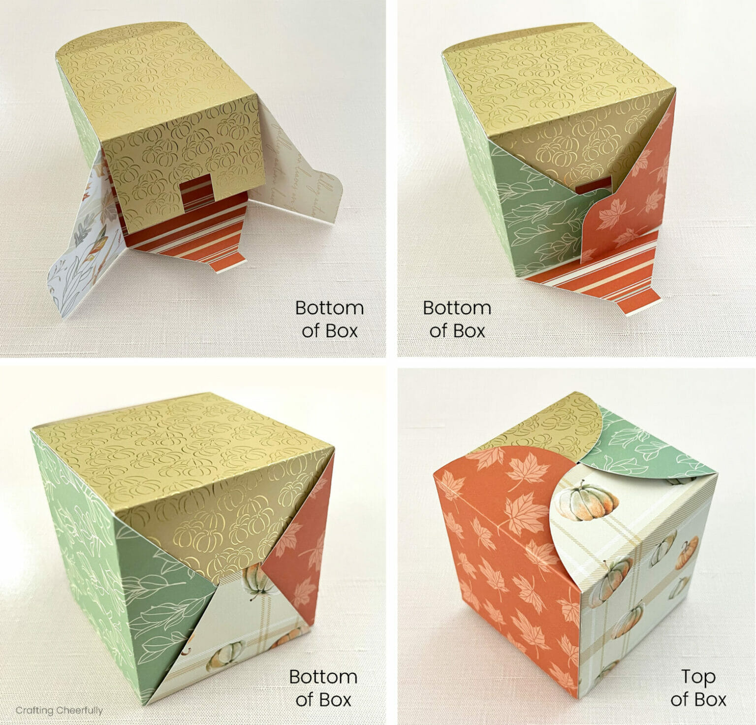 DIY Fall Paper Gift Box - Free Files! - Crafting Cheerfully