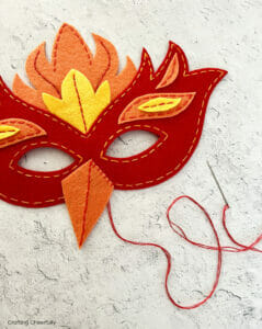 DIY Felt Phoenix Mask - Crafting Cheerfully