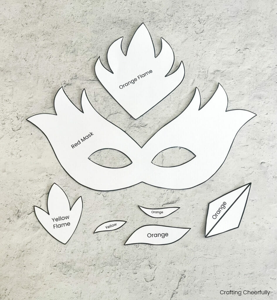 DIY Felt Phoenix Mask - Crafting Cheerfully