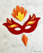 DIY Felt Phoenix Mask - Crafting Cheerfully