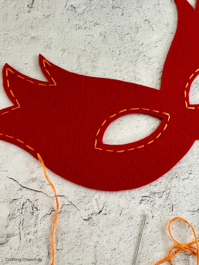 DIY Felt Phoenix Mask - Crafting Cheerfully