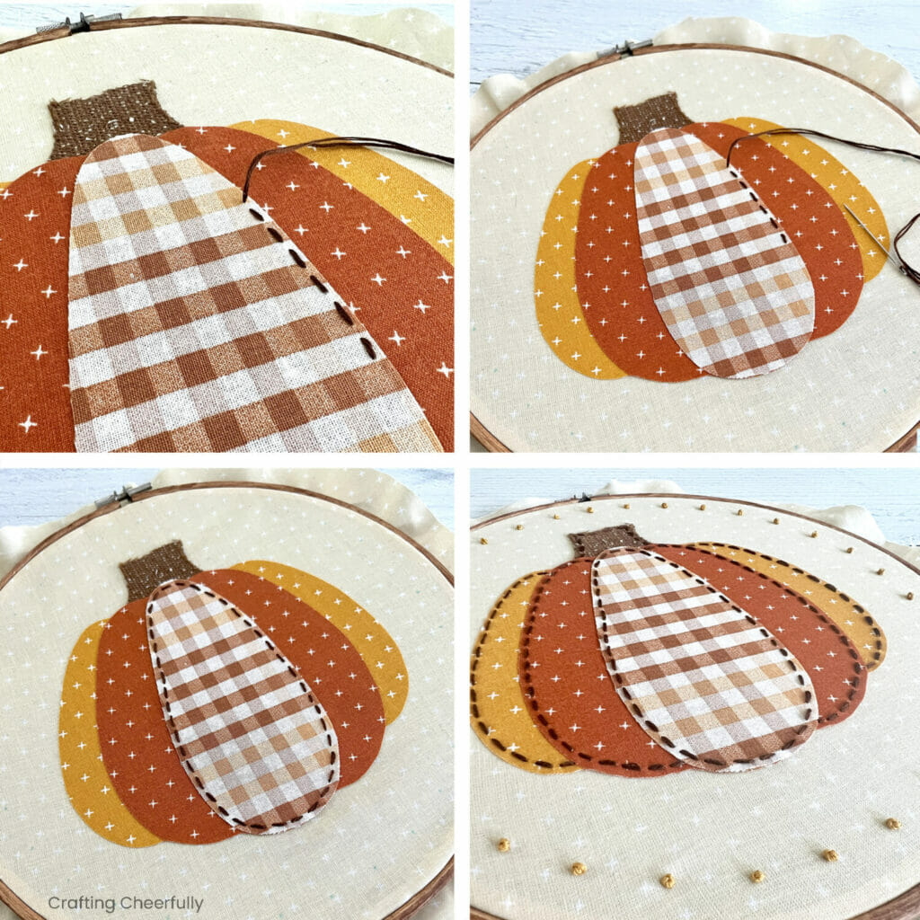 DIY Pumpkin Embroidery Hoop - Crafting Cheerfully