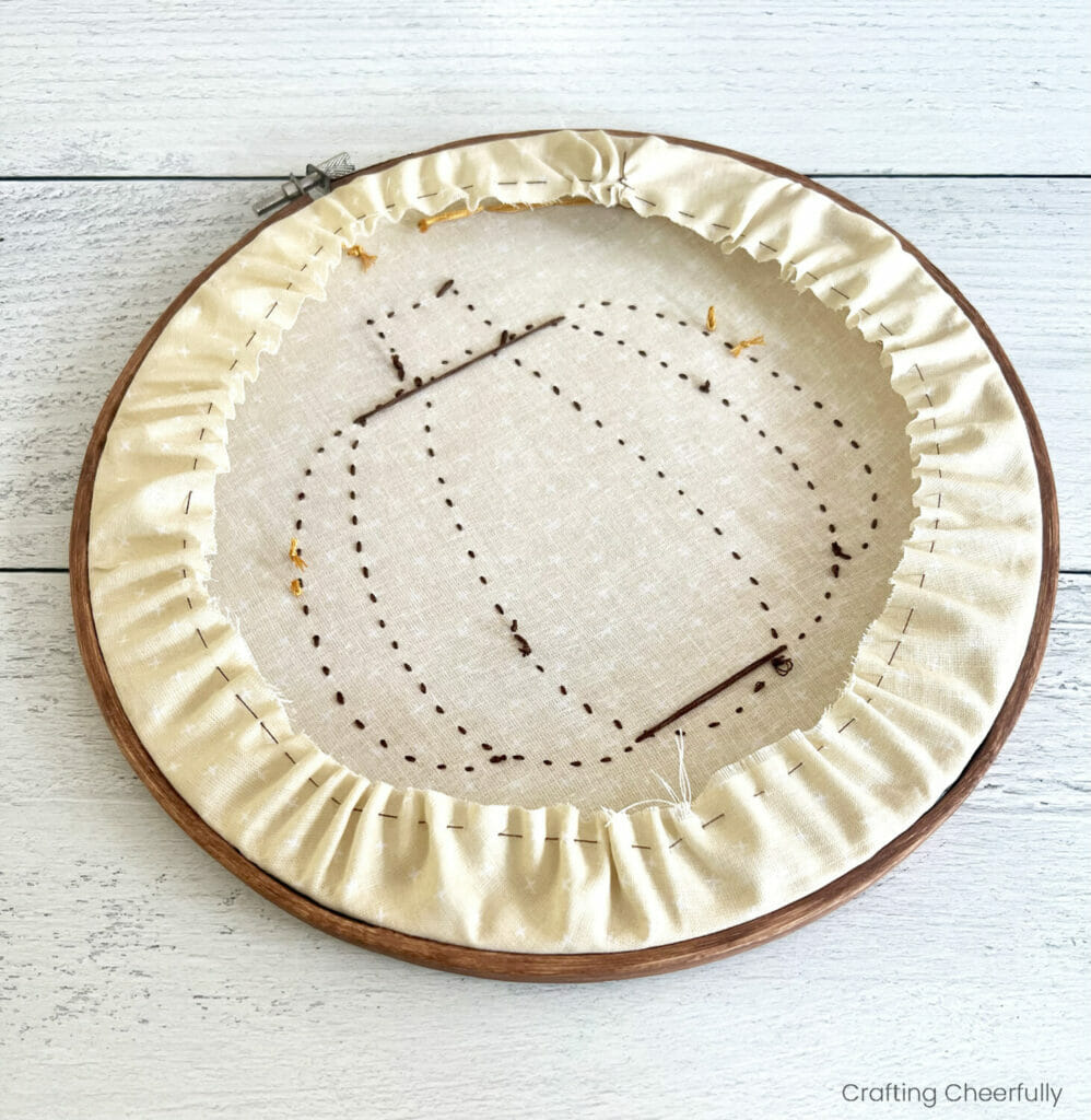 DIY Pumpkin Embroidery Hoop - Crafting Cheerfully