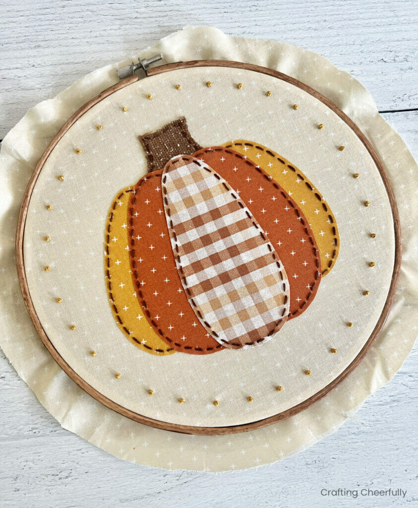 DIY Pumpkin Embroidery Hoop - Crafting Cheerfully